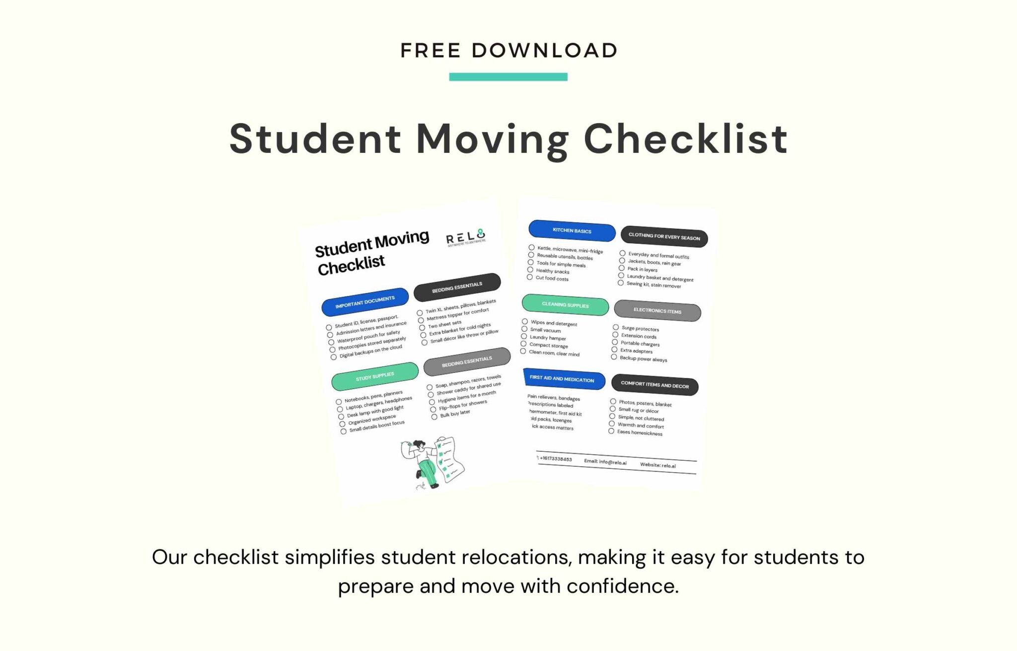 Student Moving Checklist for Smooth Campus Transitions (PDF)